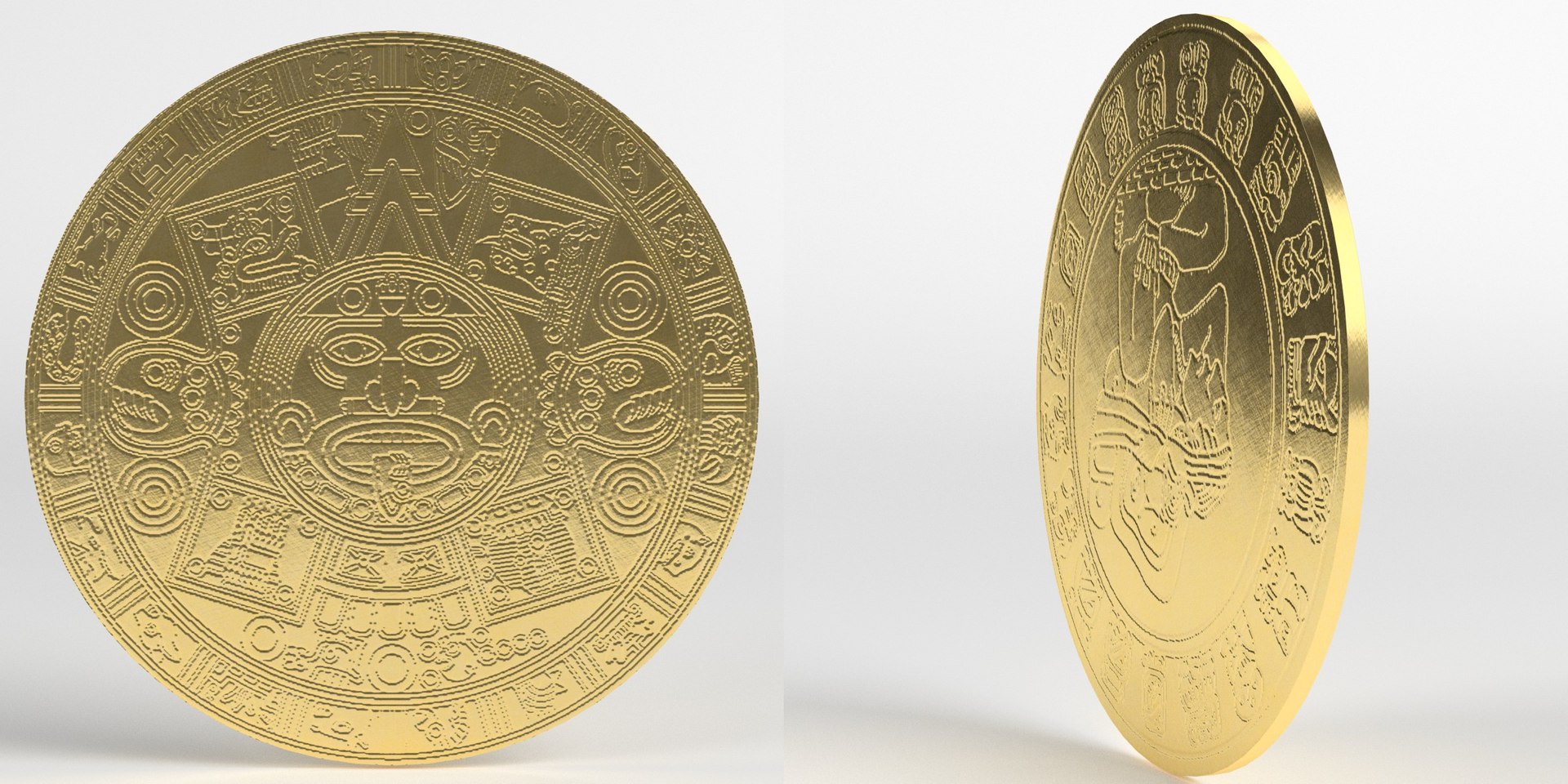 Pre columbian gold coins 3D model - TurboSquid 1153431