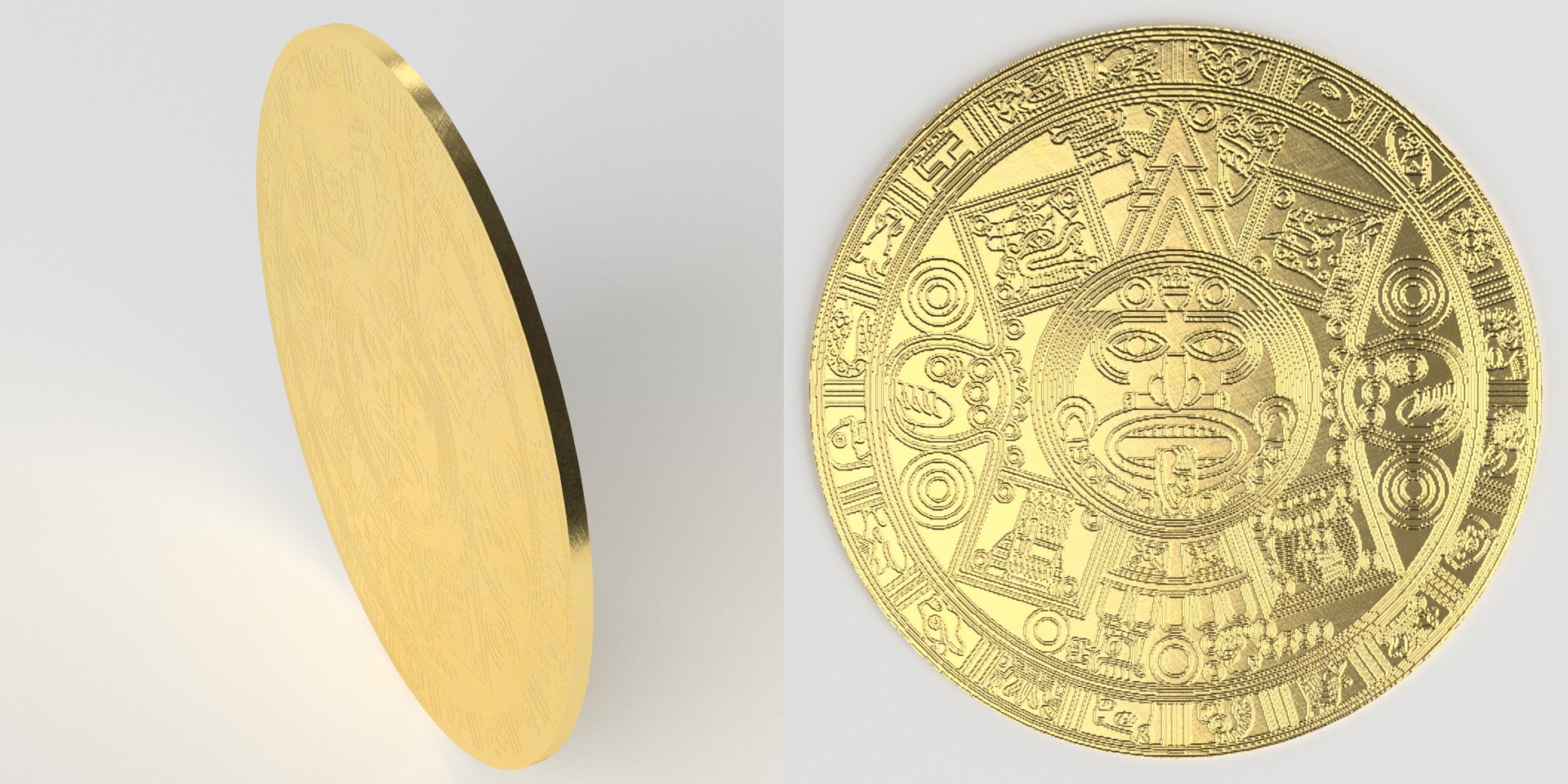 Pre columbian gold coins 3D model - TurboSquid 1153431