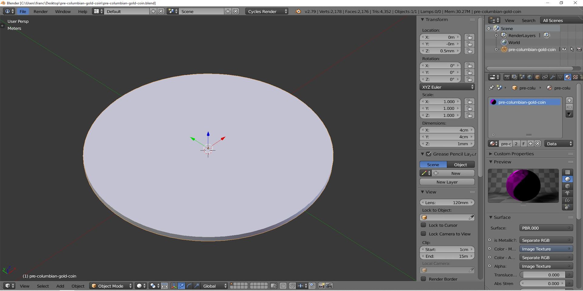 Pre columbian gold coins 3D model - TurboSquid 1153431
