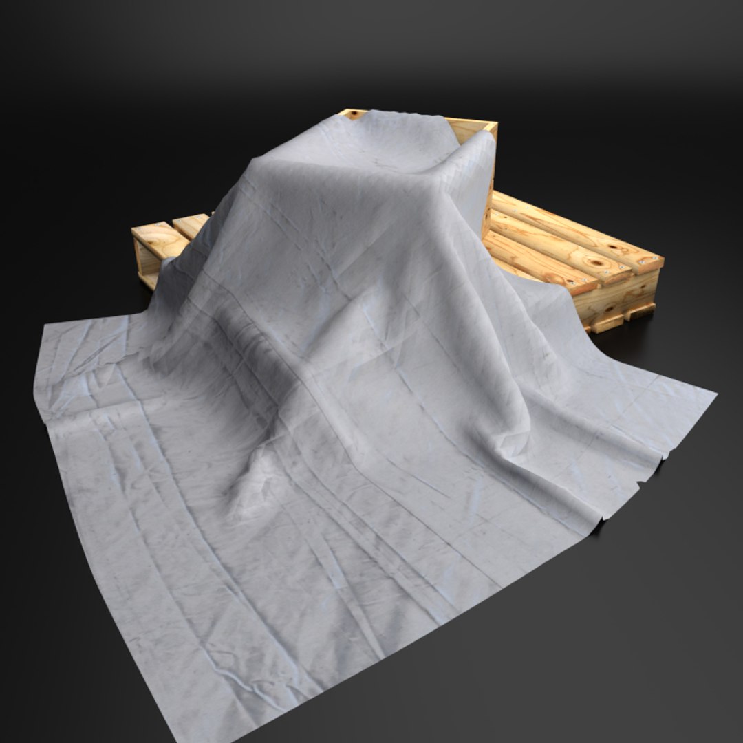 Crate Pallet Tarp Obj