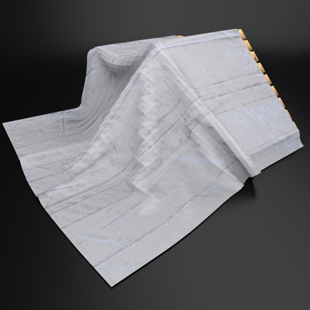 Crate Pallet Tarp Obj