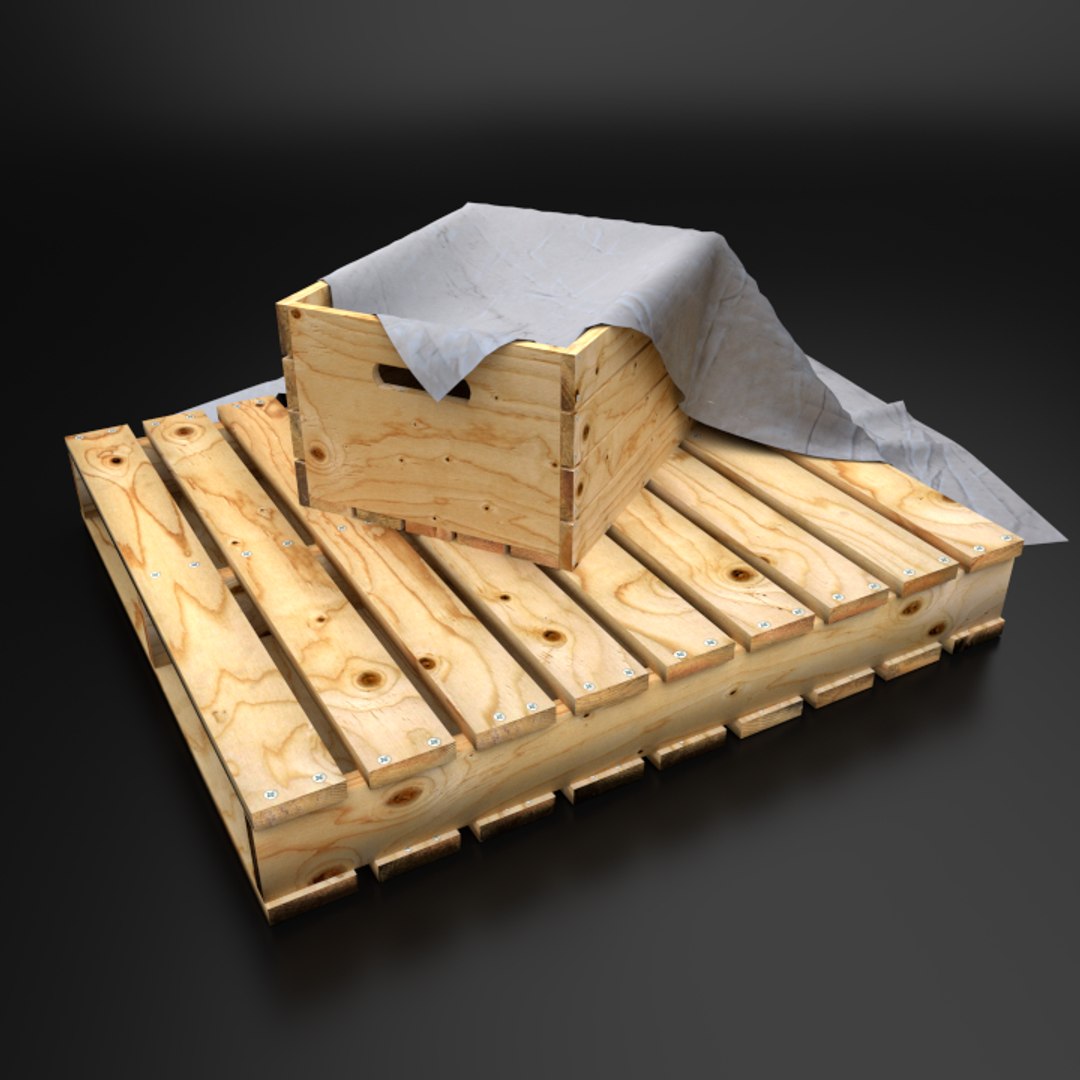 Crate Pallet Tarp Obj
