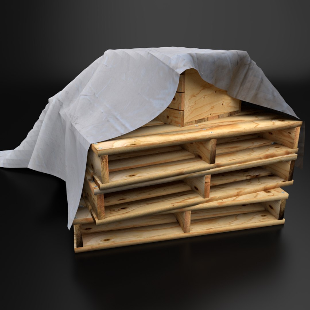 Crate Pallet Tarp Obj