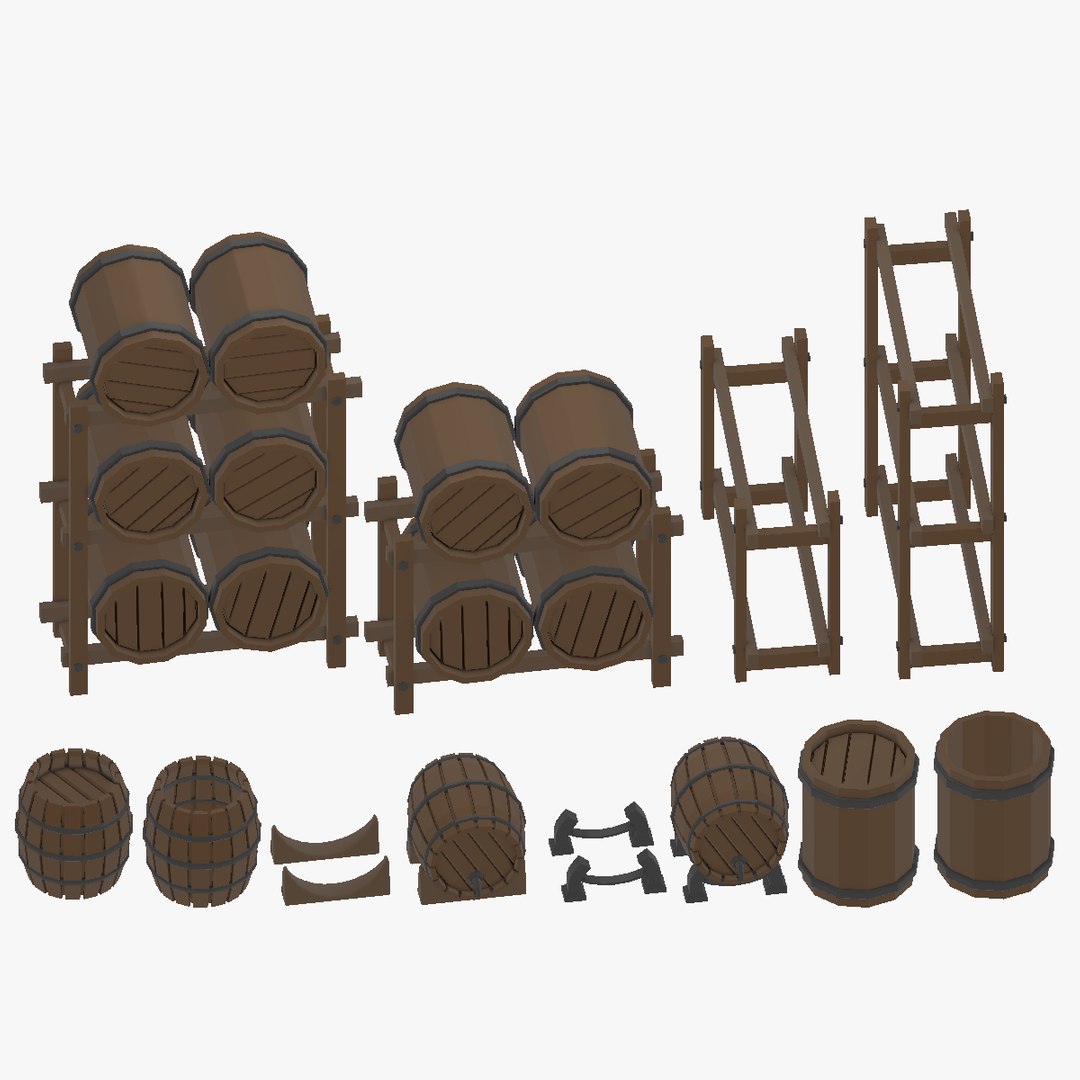 LOW POLY BARRELS 3D Model - TurboSquid 1978612