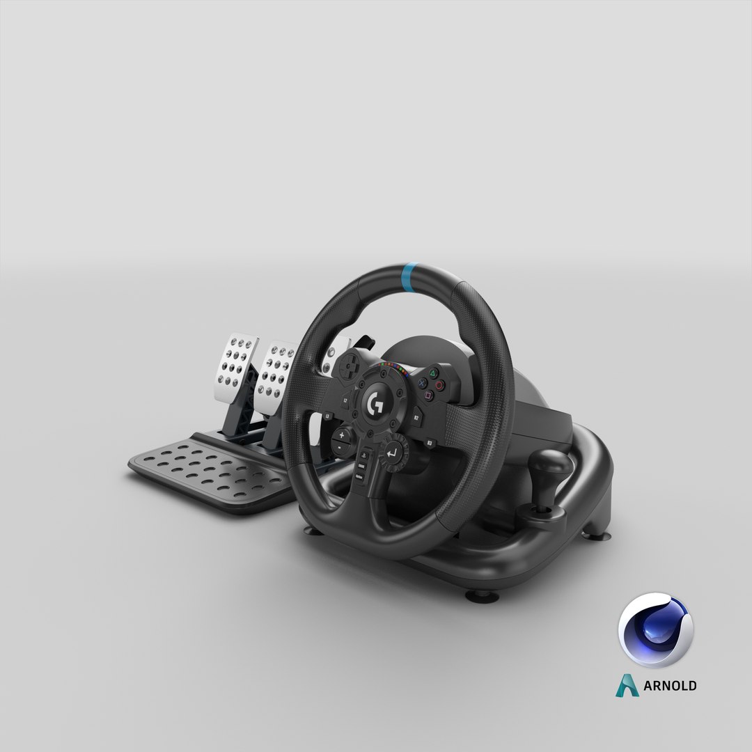 Gaming Steering Wheel With Pedals Model - TurboSquid 2009869