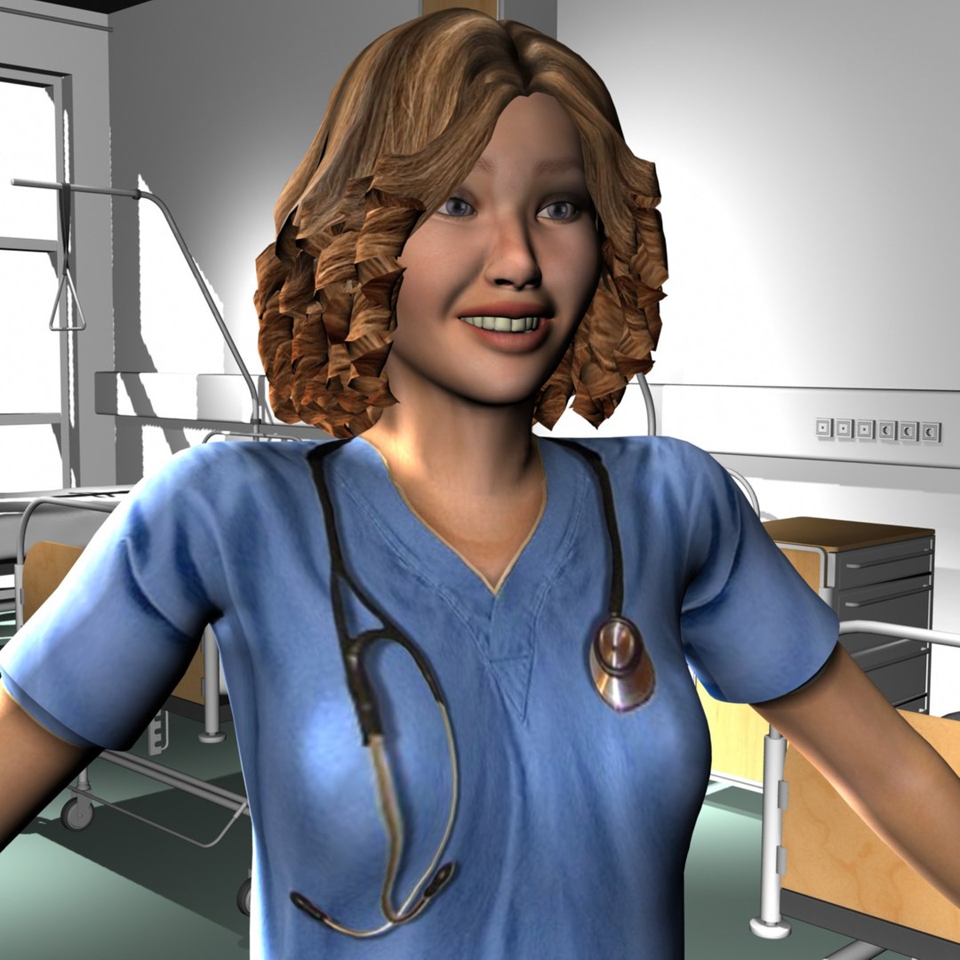 3d Female Medical Staff Model