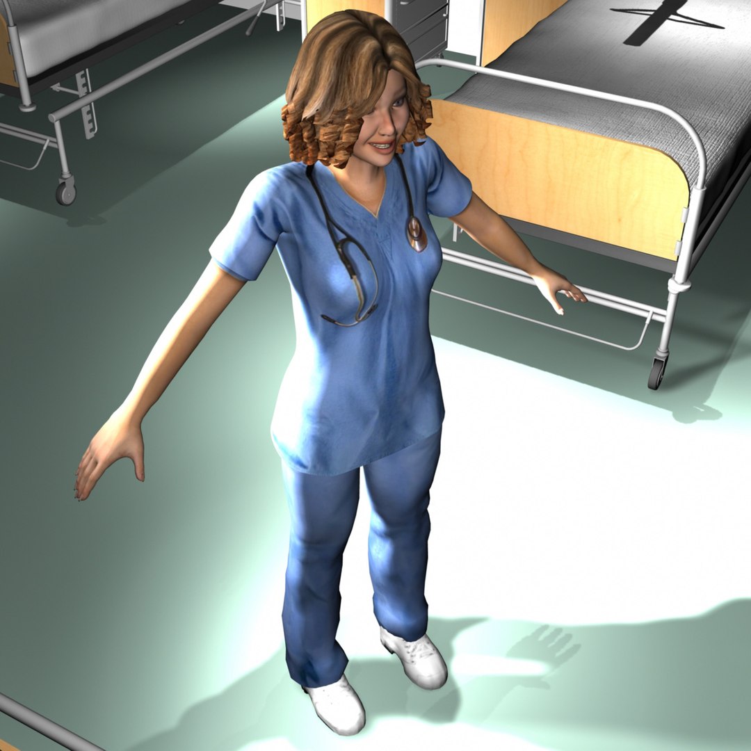 3d Female Medical Staff Model