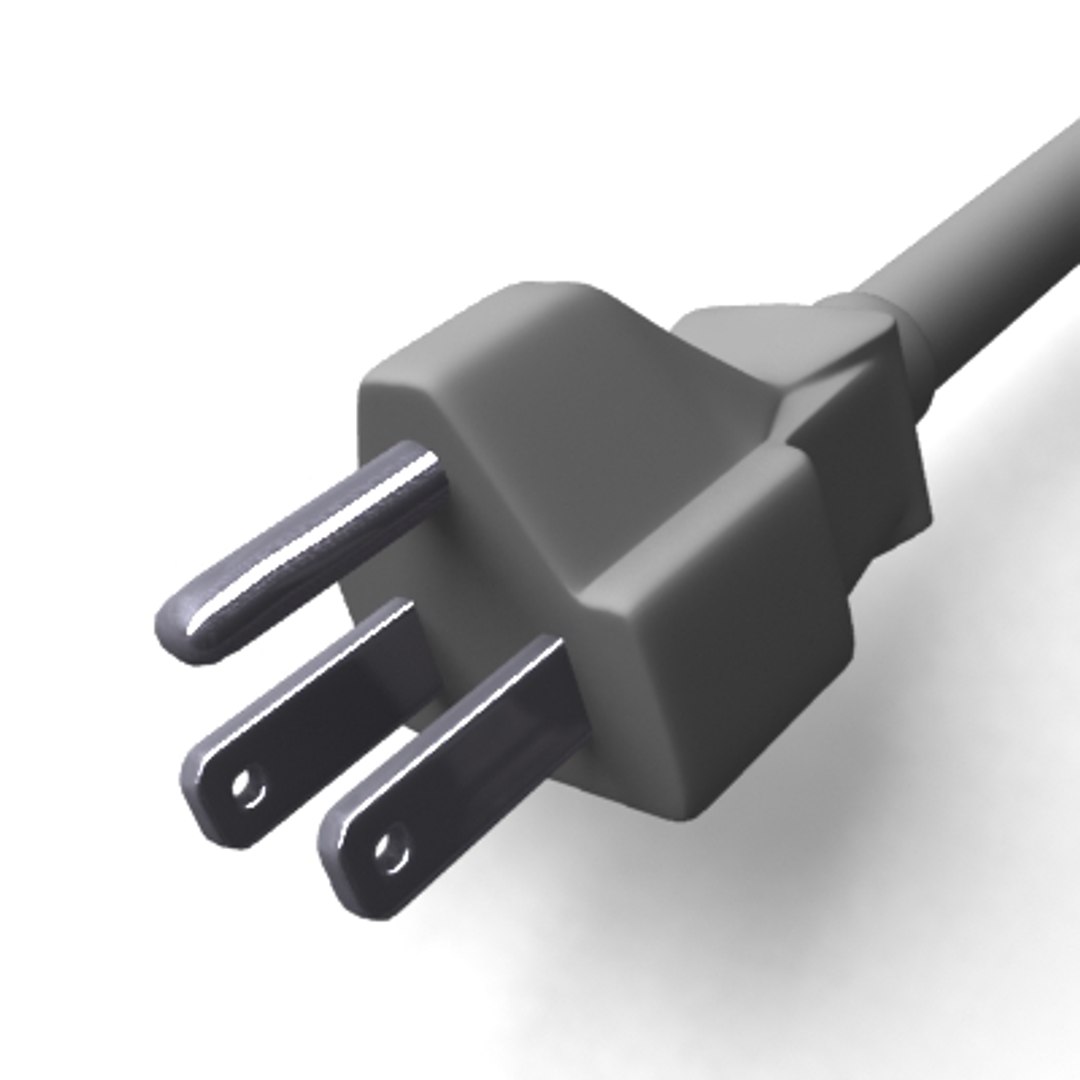 cord cable plug 3d model