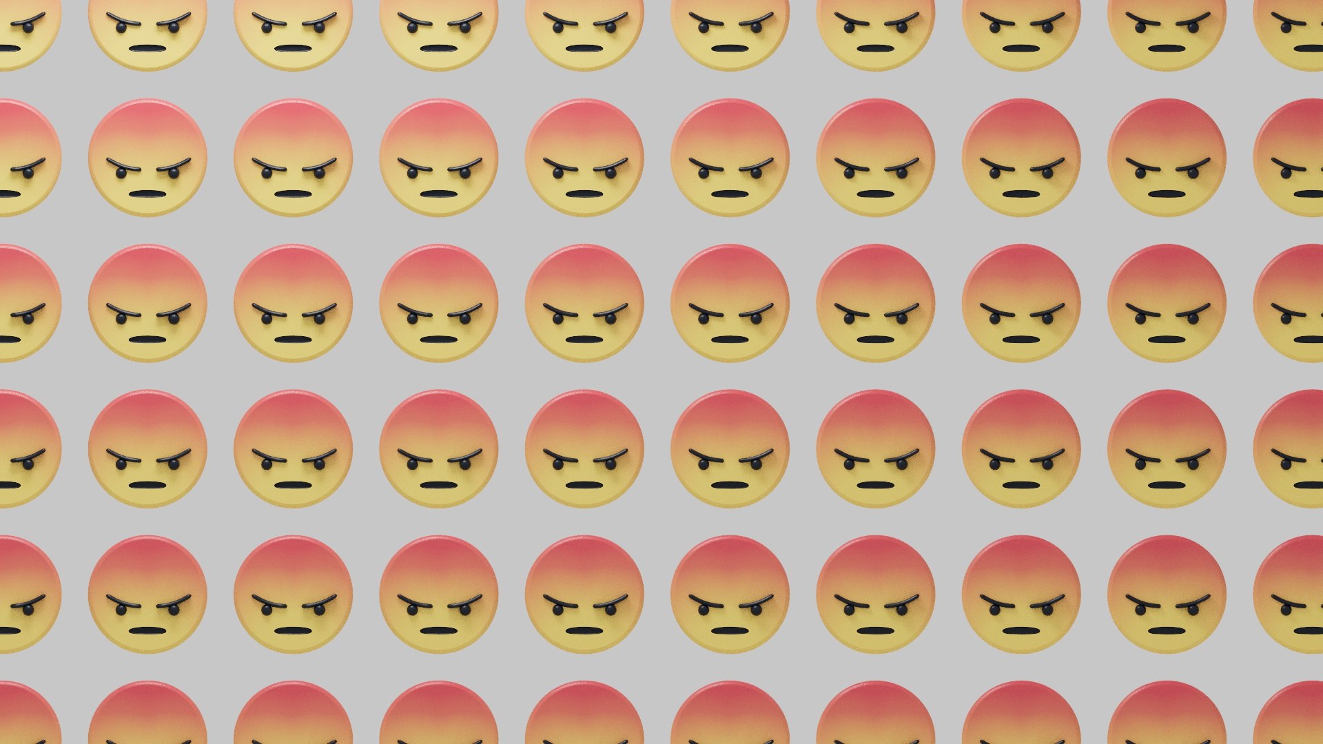3D Model Angry Icon FaceBook Reaction Emoji - TurboSquid 1846688
