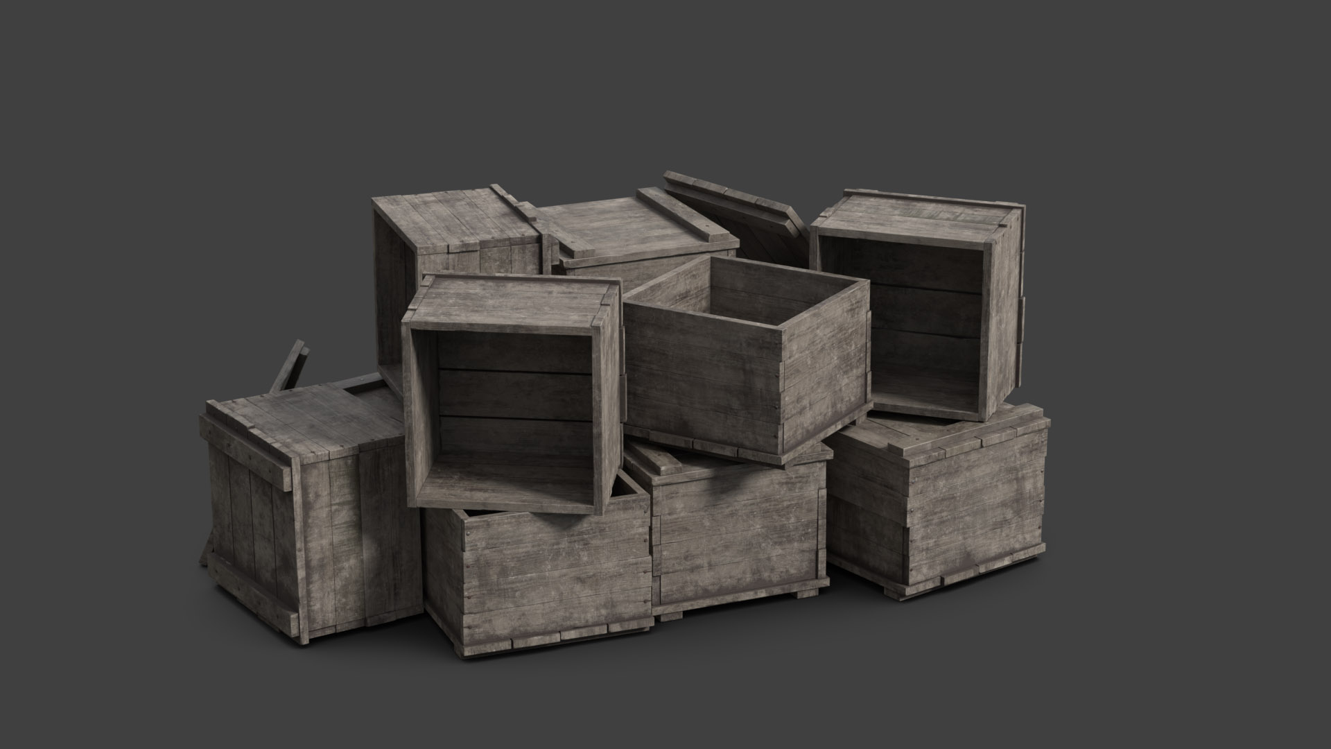 Medieval Wooden Crate Pack - Old Wooden Crate Pack 3D Model ...