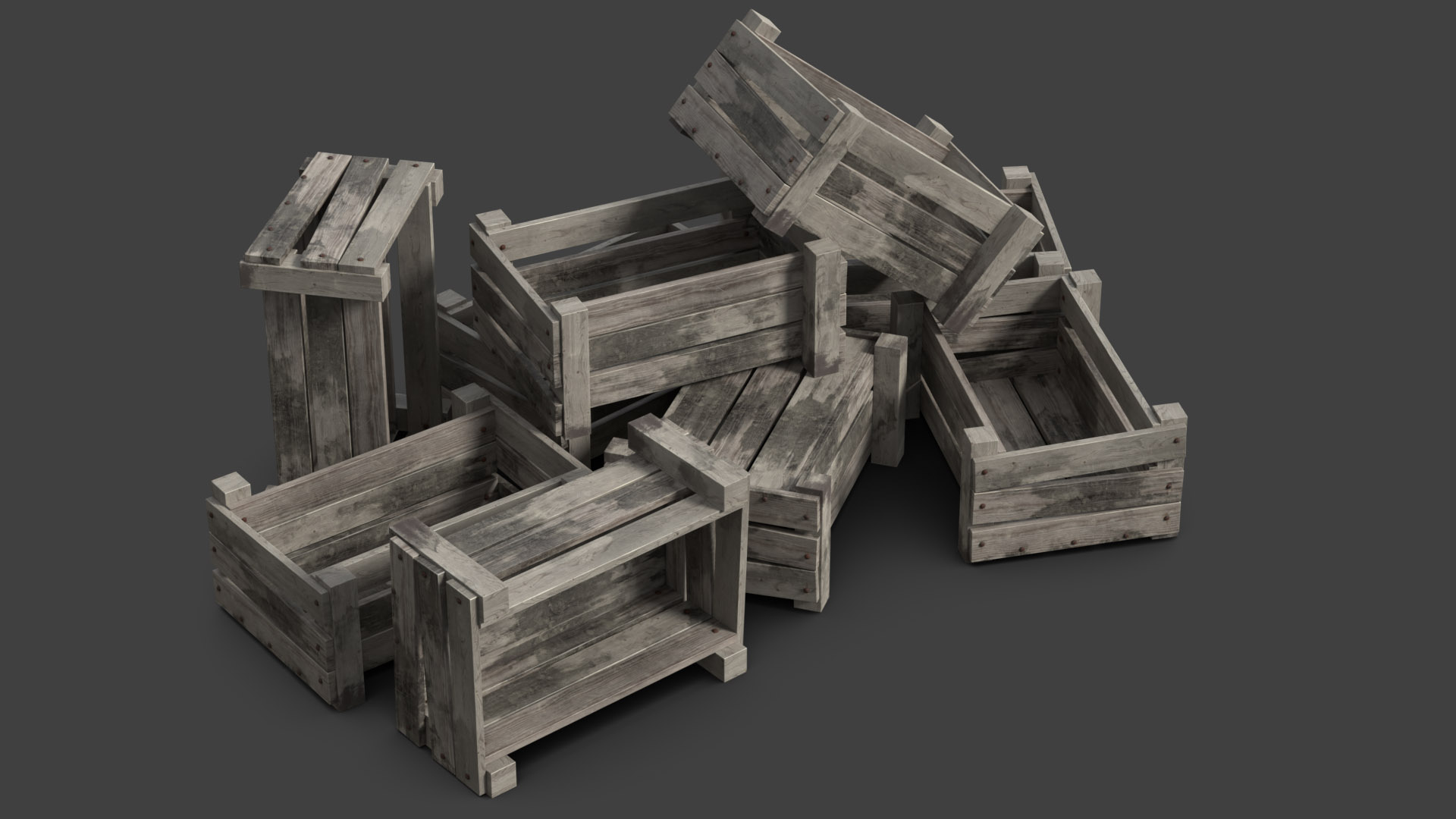 Medieval Wooden Crate Pack - Old Wooden Crate Pack 3D Model ...