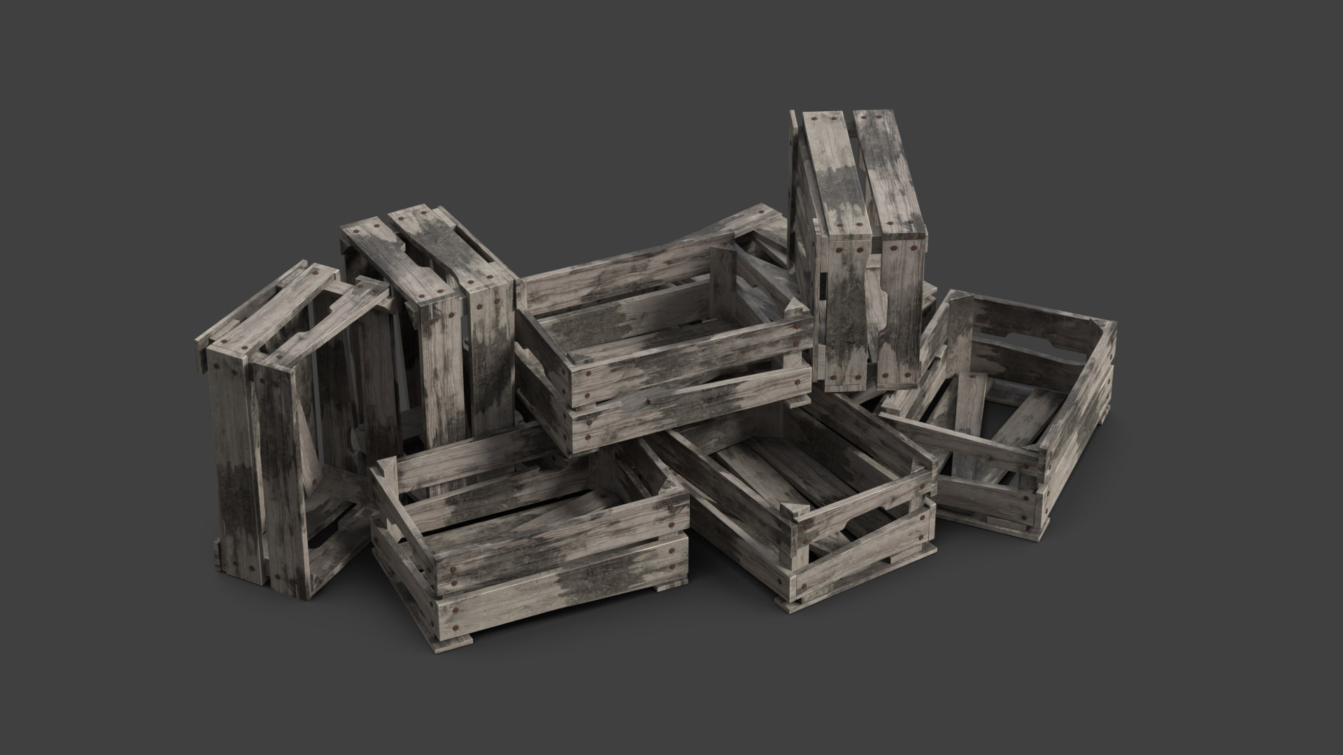Medieval Wooden Crate Pack - Old Wooden Crate Pack 3D Model ...