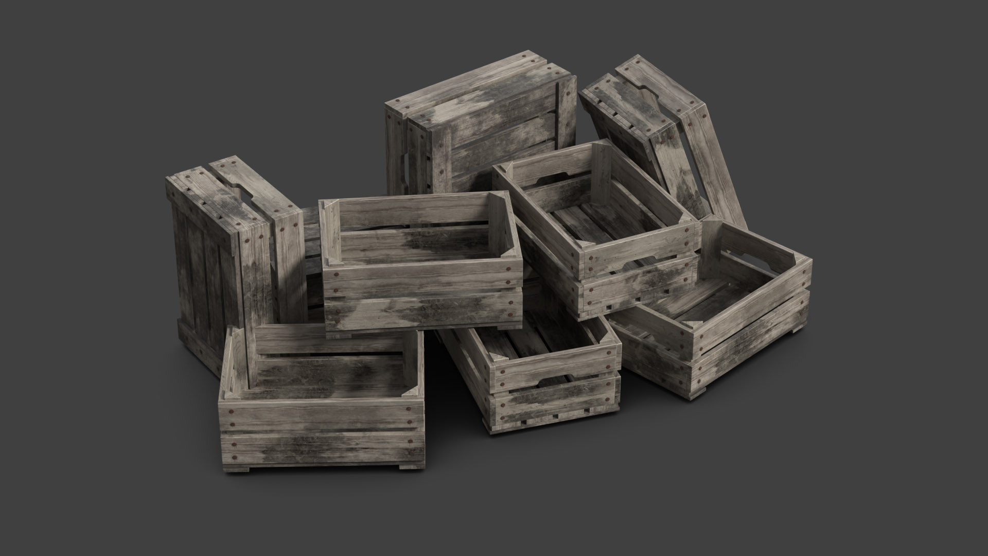 Medieval Wooden Crate Pack - Old Wooden Crate Pack 3D Model ...