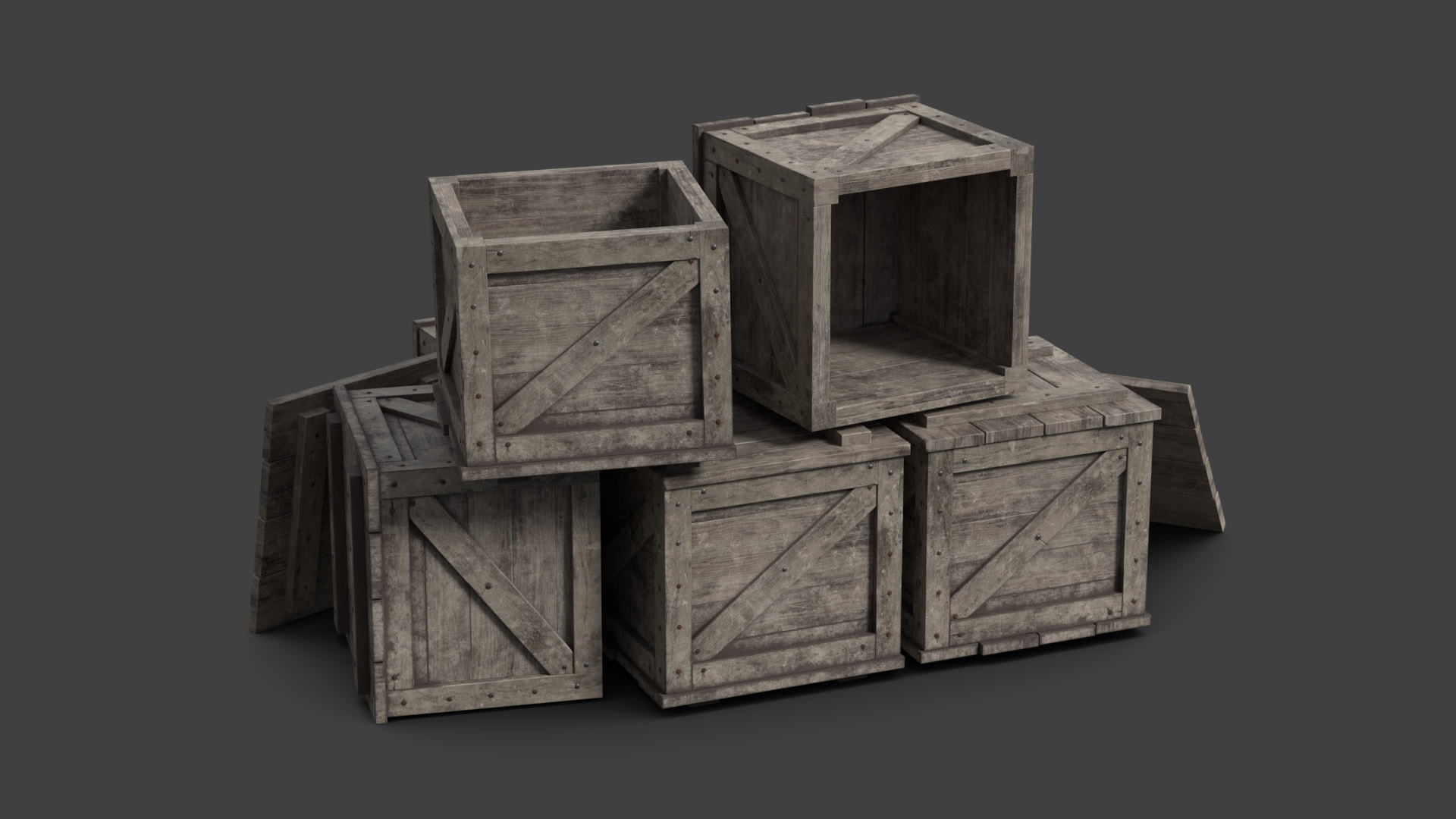 Medieval Wooden Crate Pack - Old Wooden Crate Pack 3D Model ...