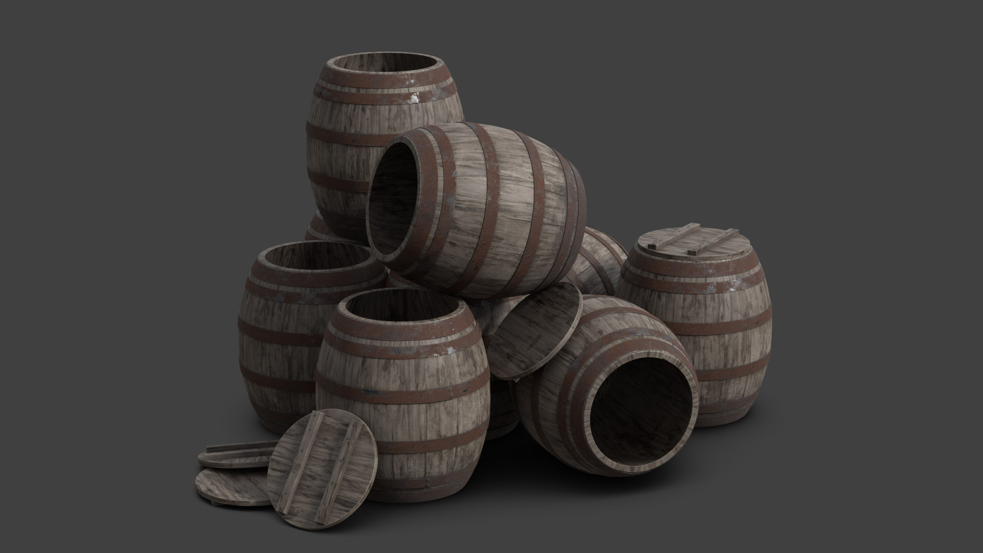 Medieval Wooden Crate Pack - Old Wooden Crate Pack 3D Model ...