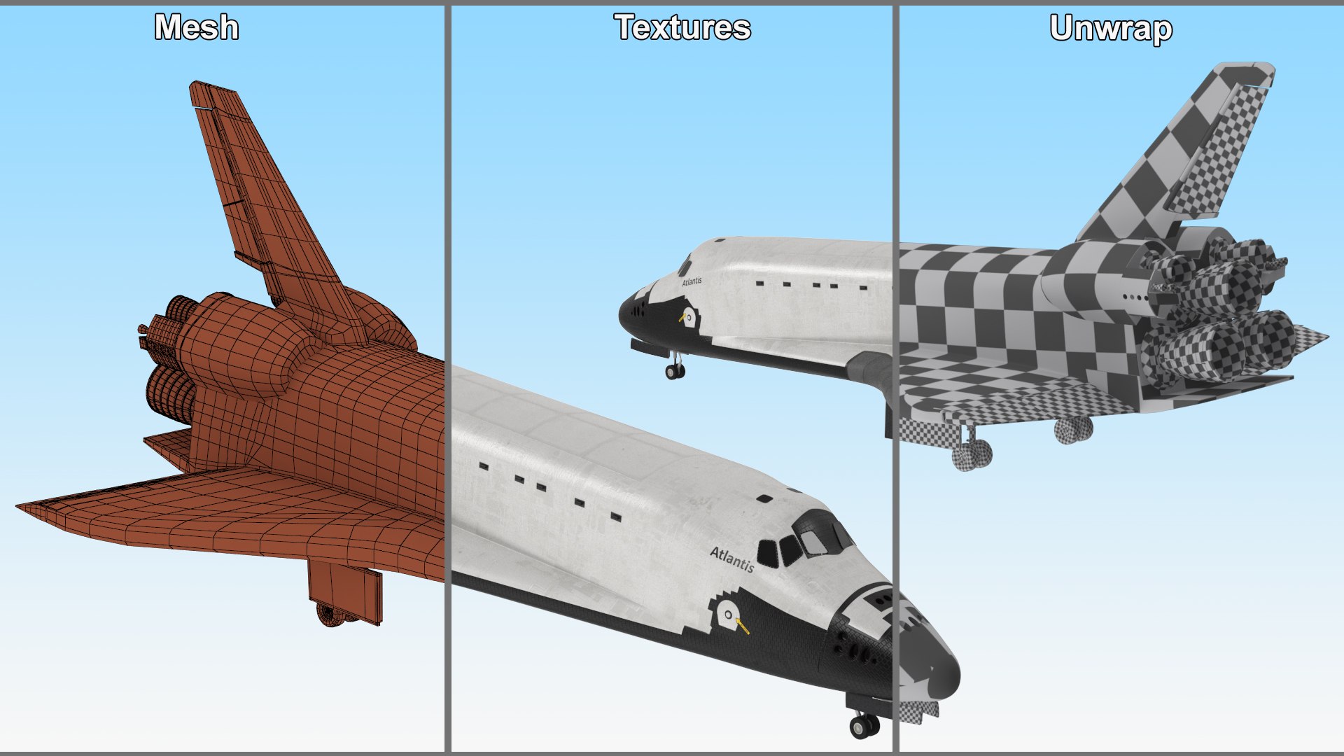 Space Shuttle Atlantis 3D Model - TurboSquid 2208725
