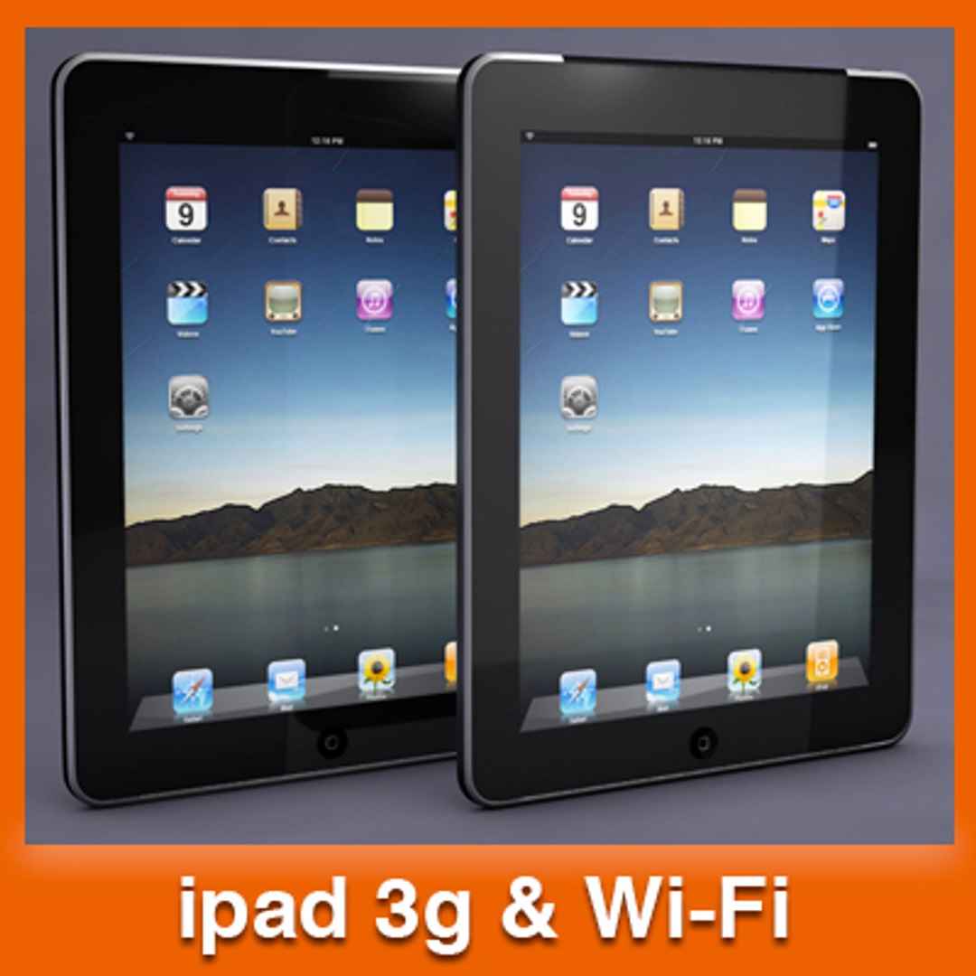 apple ipad tablet pc 3d 3ds