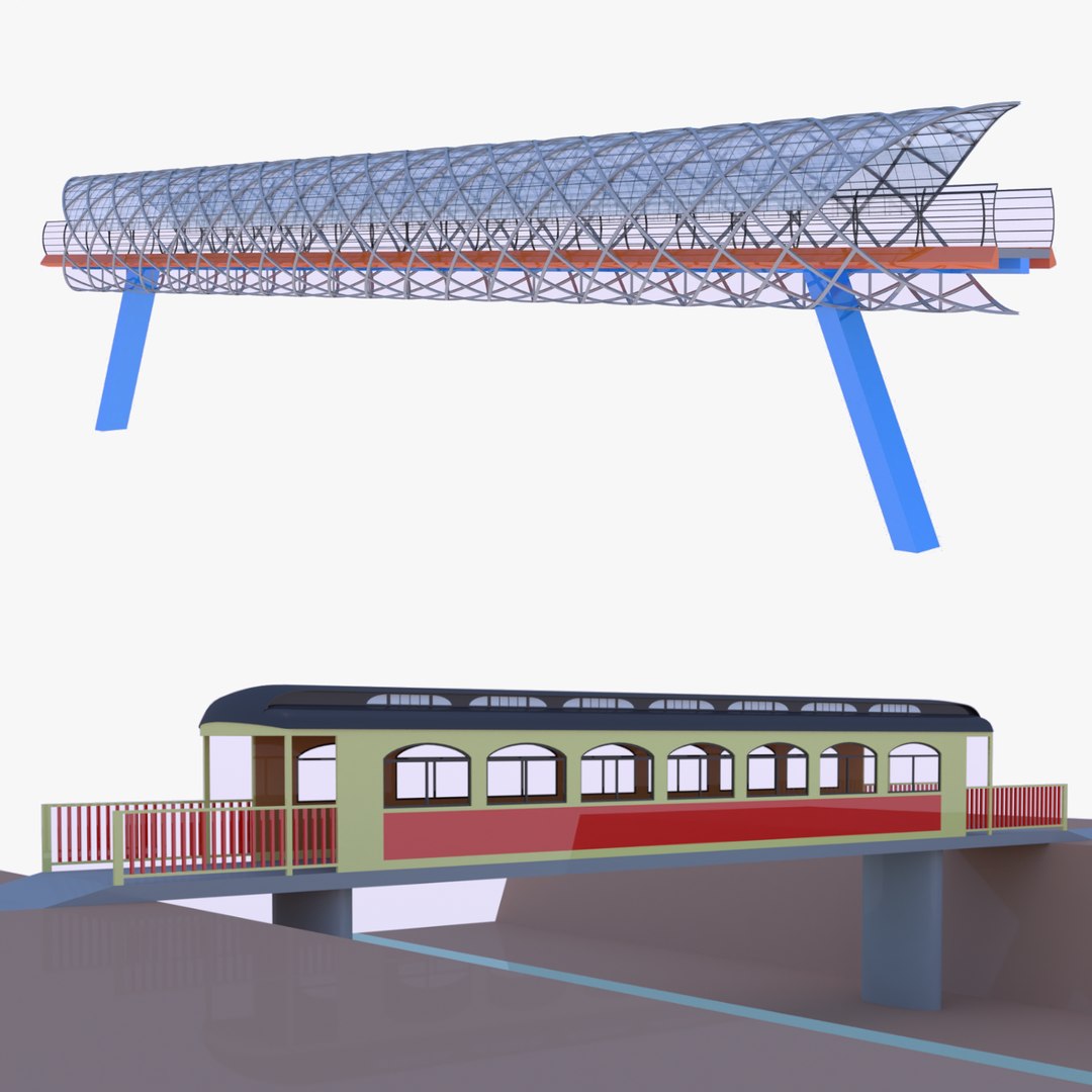 3D Old and modern covered bridges - TurboSquid 2104426