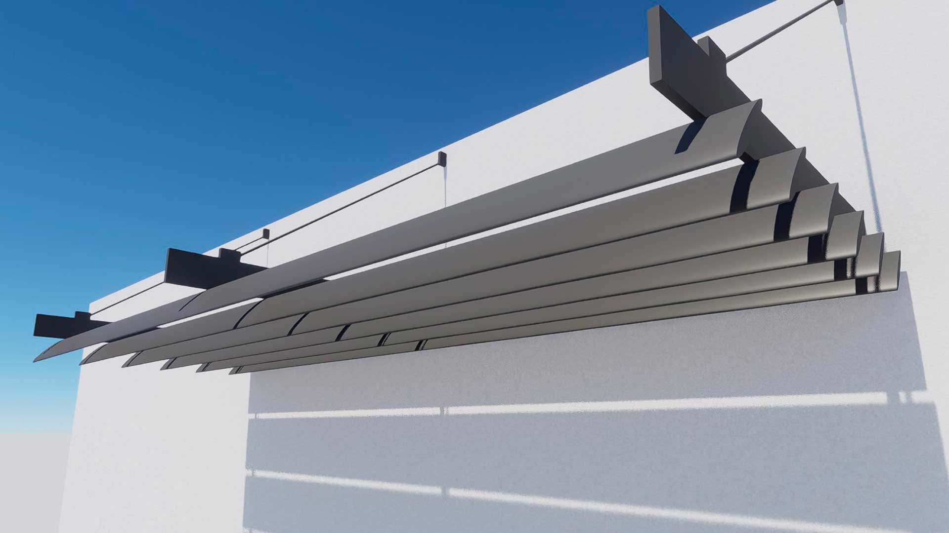 3D Overhang Sun Shade Louvres Cover - TurboSquid 2056227