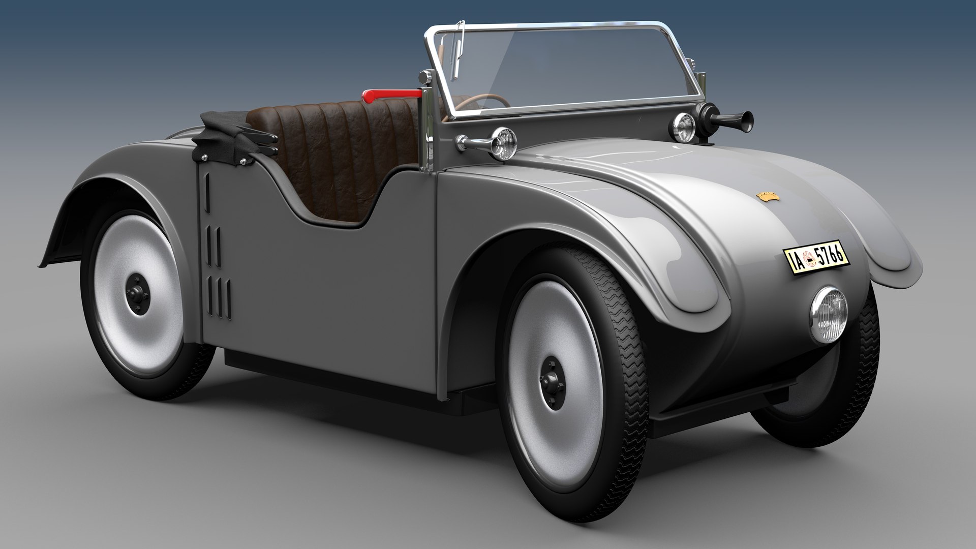 3D Model HANOMAG 2-10 Sport-Zweisitzer Kommissbrot Series II 1927 ...