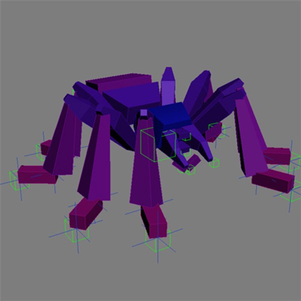 free spider animations 3d model