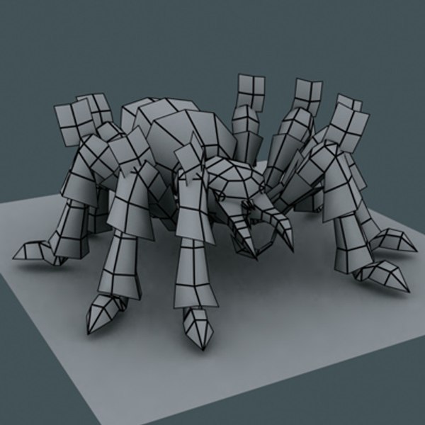 free spider animations 3d model
