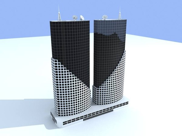 3d unique building 6 skyscrapers