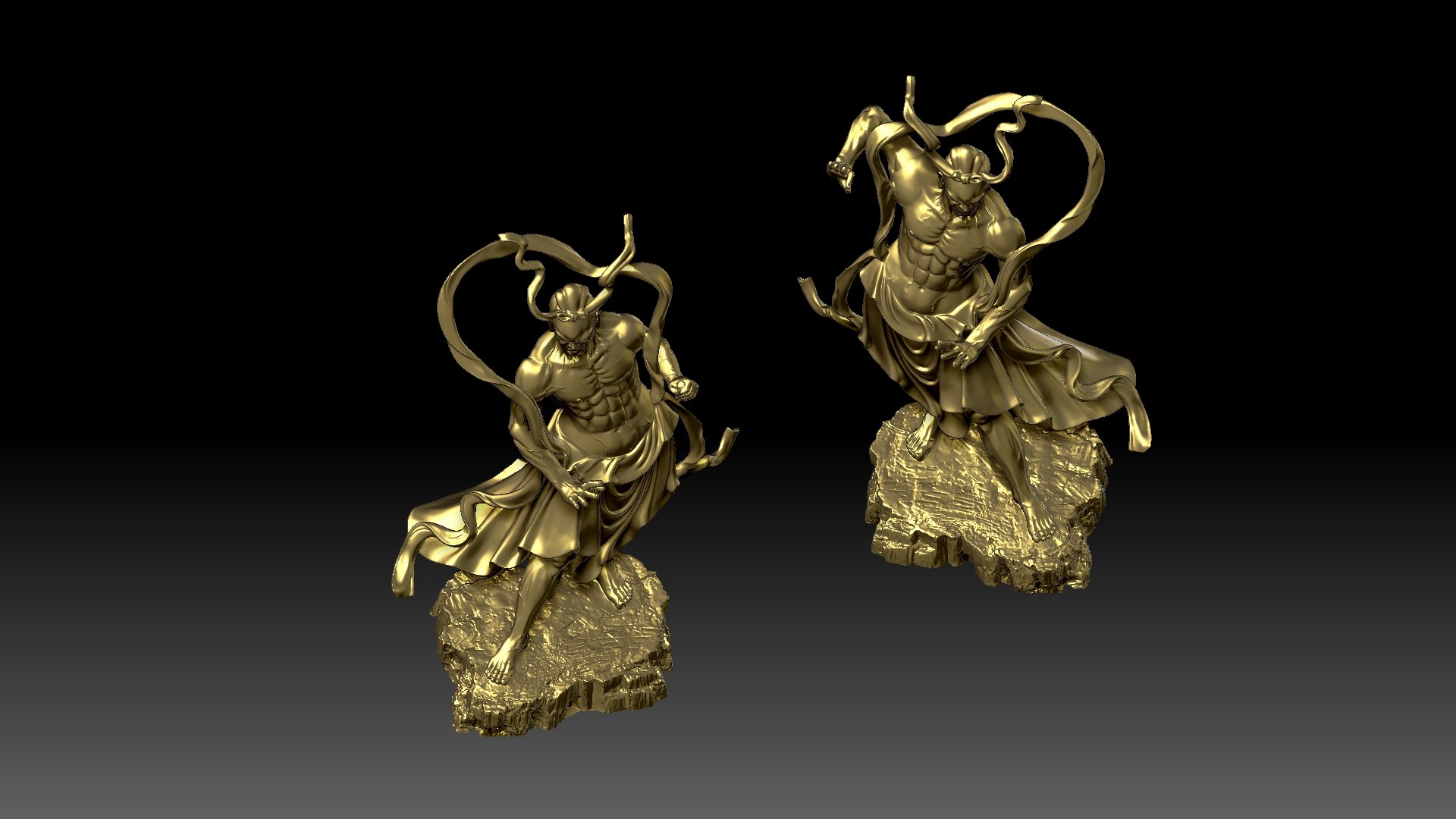 3D 3D Model Of Two Vajra Gods Model - TurboSquid 2293829