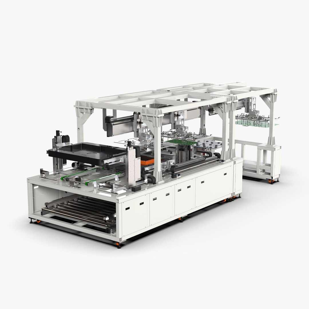 modelo 3d Automatic LCD Panel Assembly Line - TurboSquid 2001347