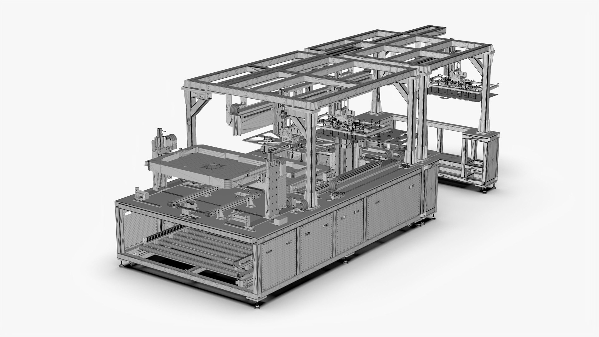 Automatic LCD Panel Assembly Line 3D Model - TurboSquid 2001347