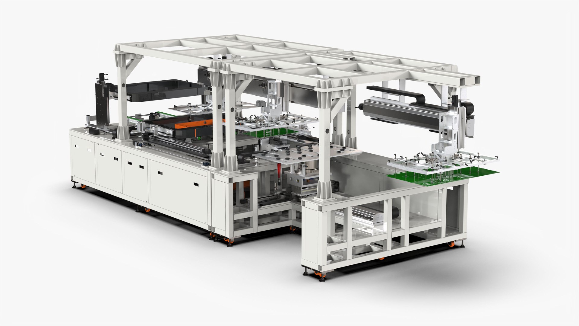 Automatic LCD Panel Assembly Line 3D Model - TurboSquid 2001347