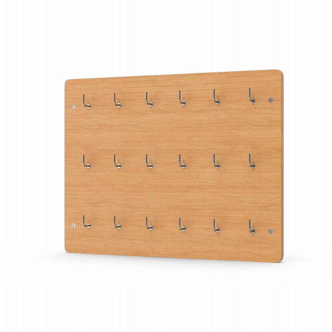 3D Wooden Key Hanger - TurboSquid 2085449