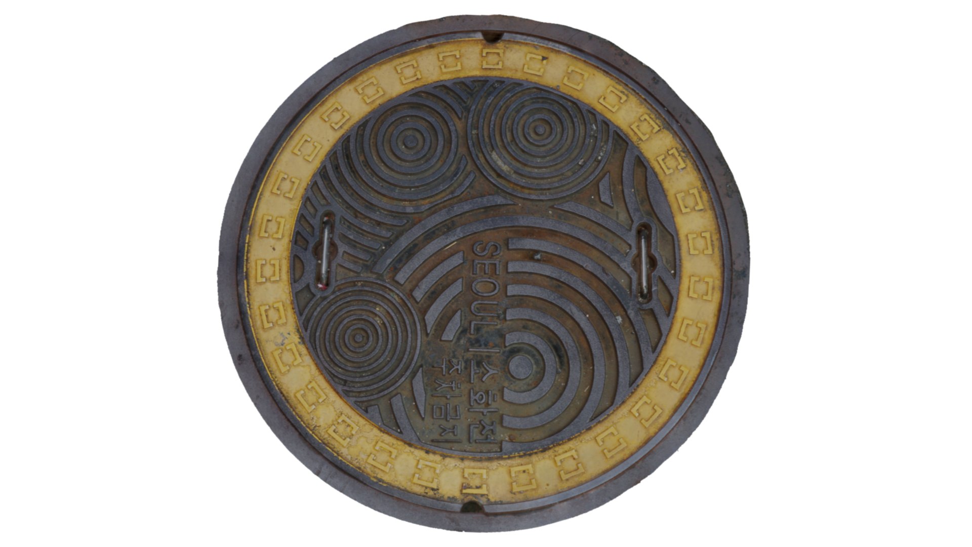 Korean Style 7 Manhole Set 3D Model - TurboSquid 1848475