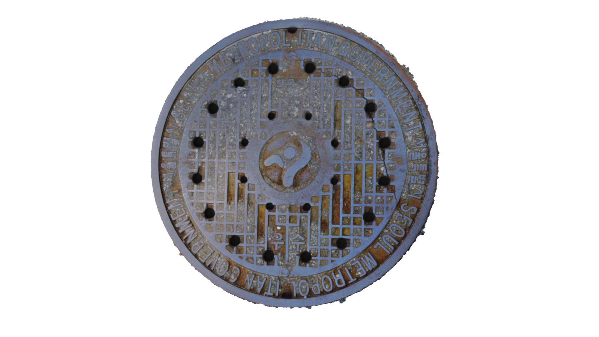 Korean Style 7 Manhole Set 3D Model - TurboSquid 1848475