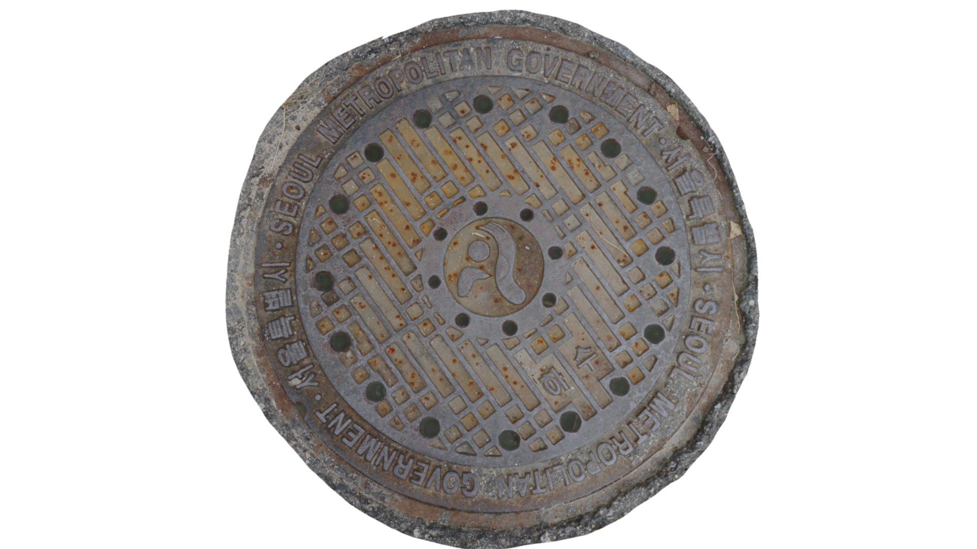 Korean Style 7 Manhole Set 3D Model - TurboSquid 1848475