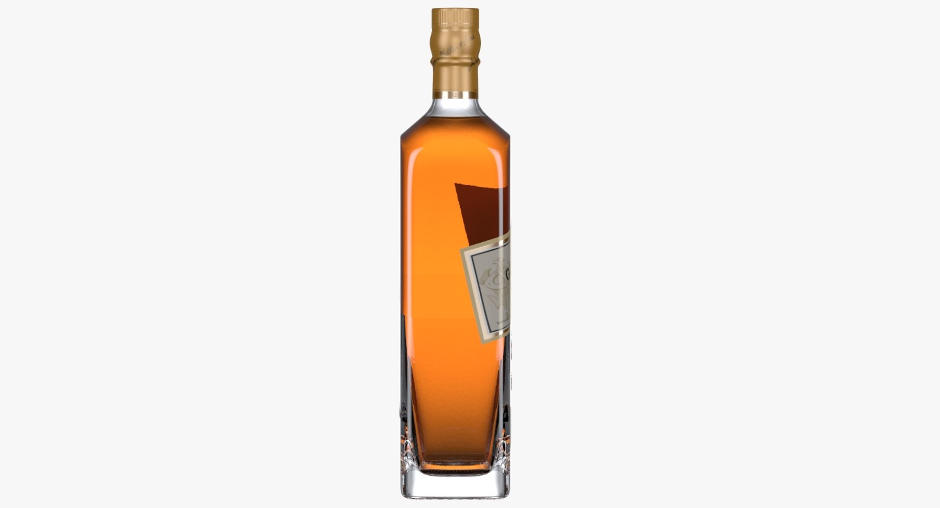 3D johnnie walker gold label bottle model - TurboSquid 1389184