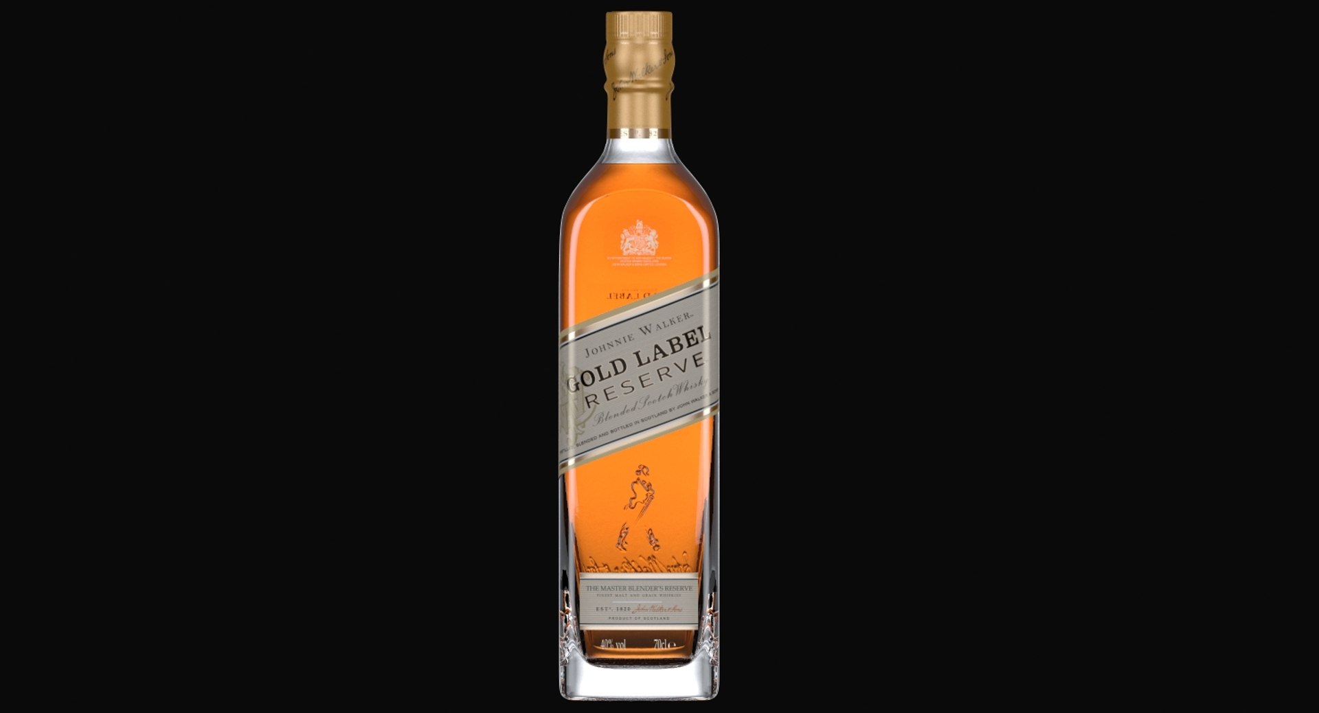 3D johnnie walker gold label bottle model - TurboSquid 1389184
