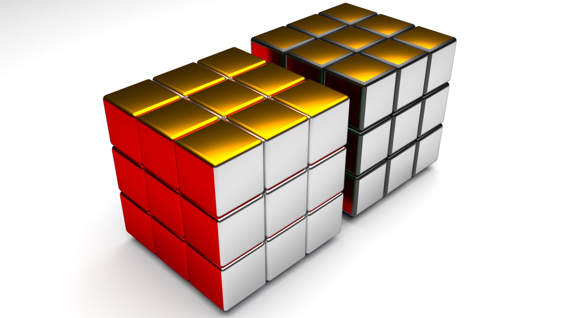 3D Metallic Rubiks Cube Model - TurboSquid 1880416