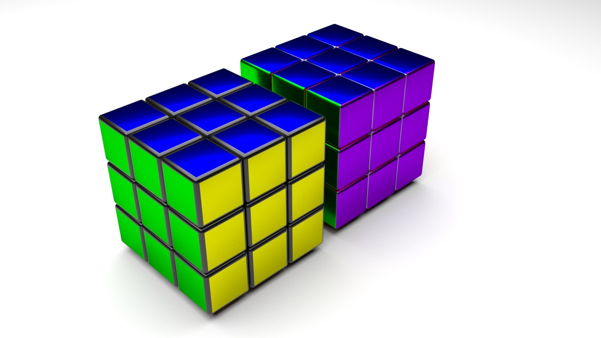 3D Metallic Rubiks Cube Model - TurboSquid 1880416