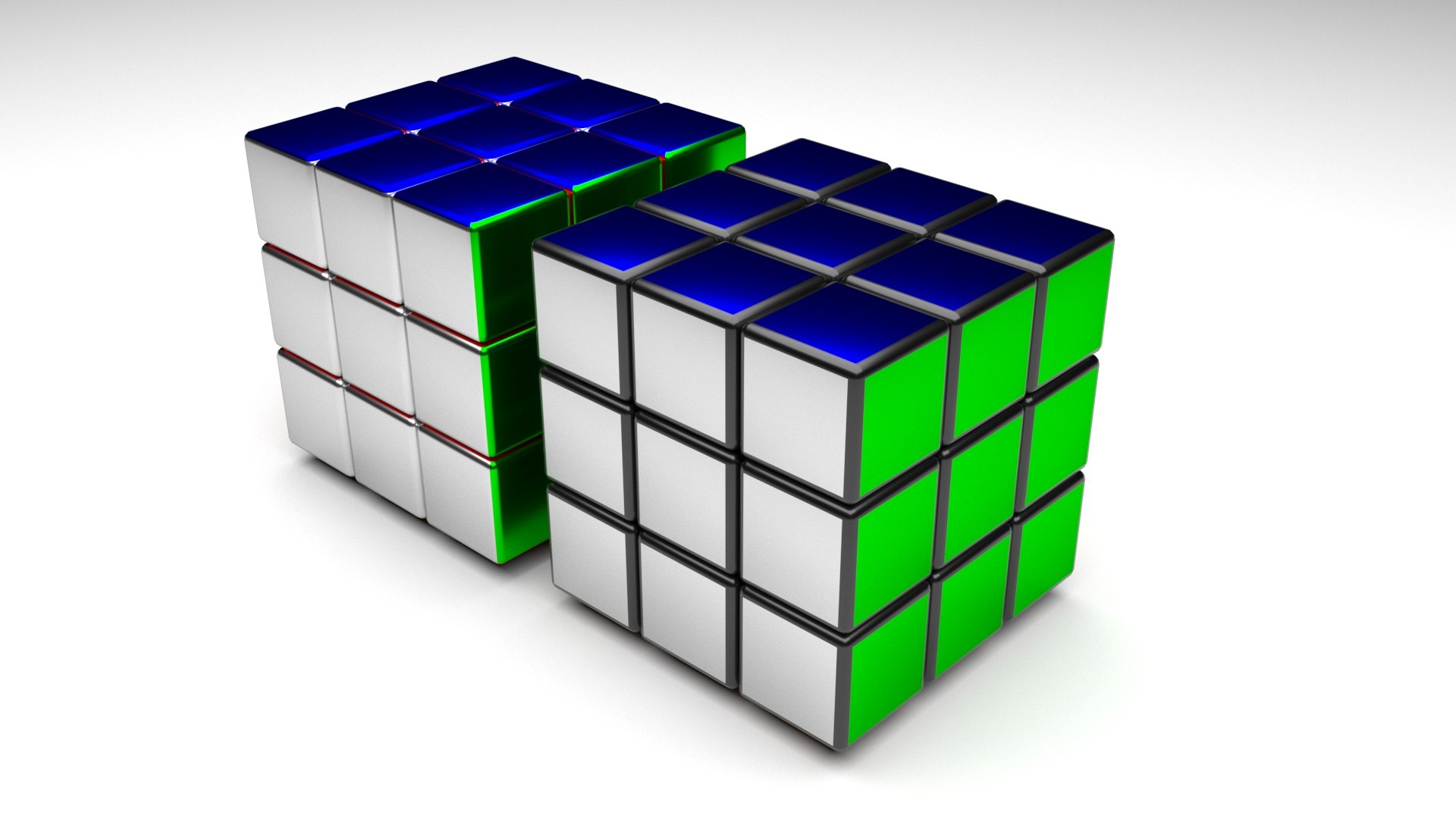 3D Metallic Rubiks Cube Model - TurboSquid 1880416