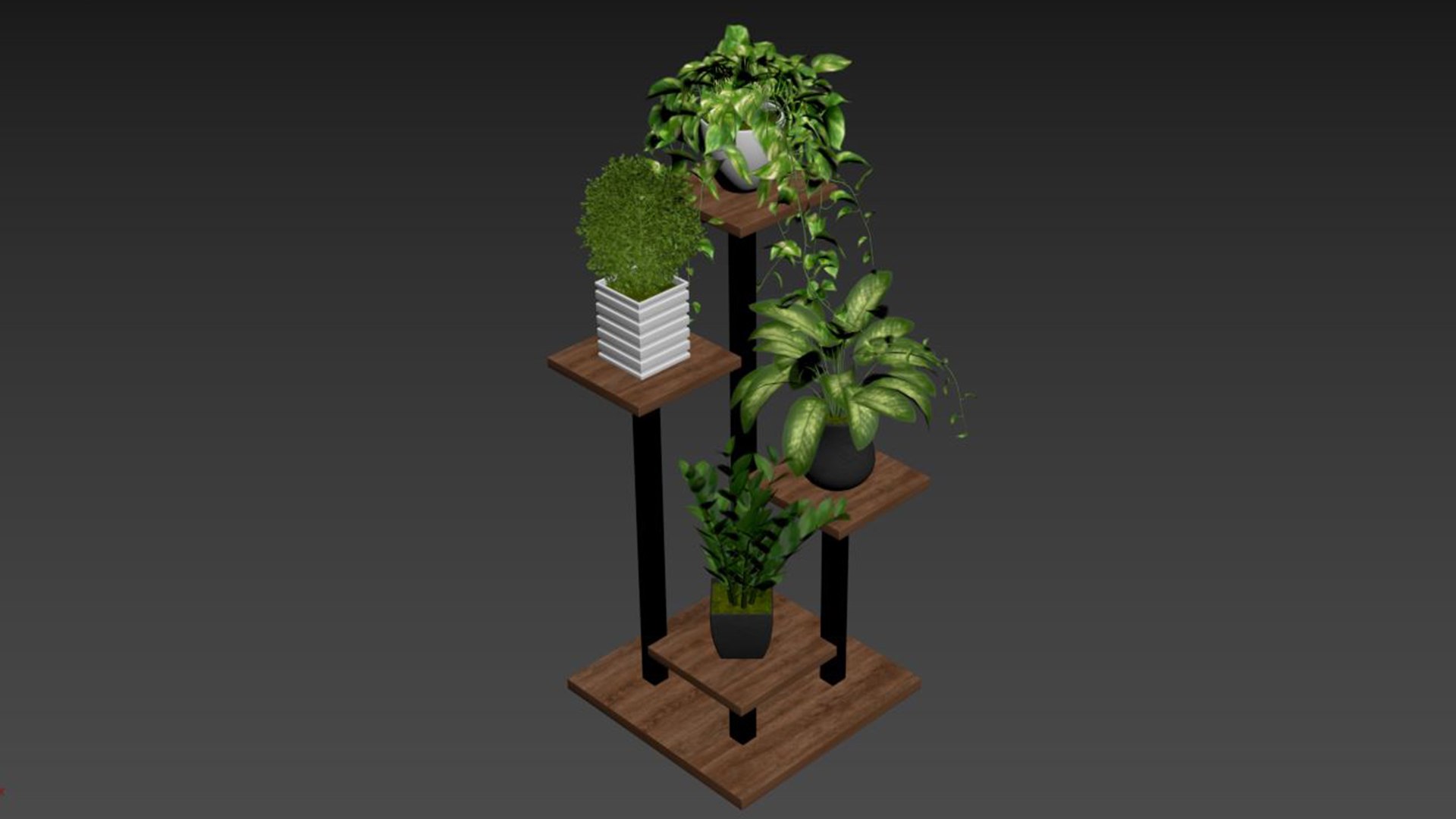 Indoor Plant Stand 02 3D - TurboSquid 2097969