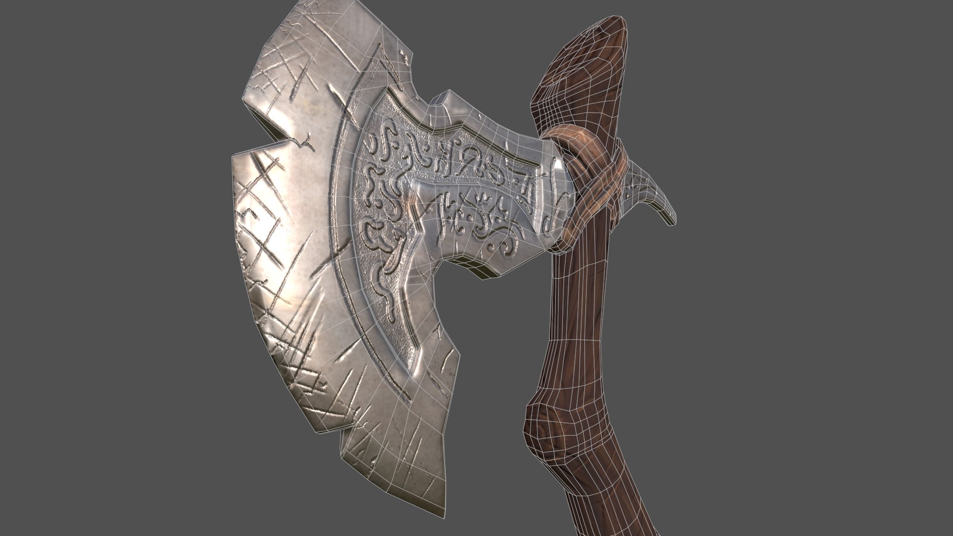 Game Ready - Viking War Axe - Low Poly - Handpainted Model - TurboSquid 2078987