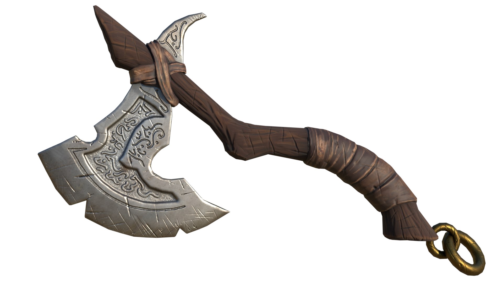 Game Ready - Viking War Axe - Low Poly - Handpainted Model - TurboSquid ...