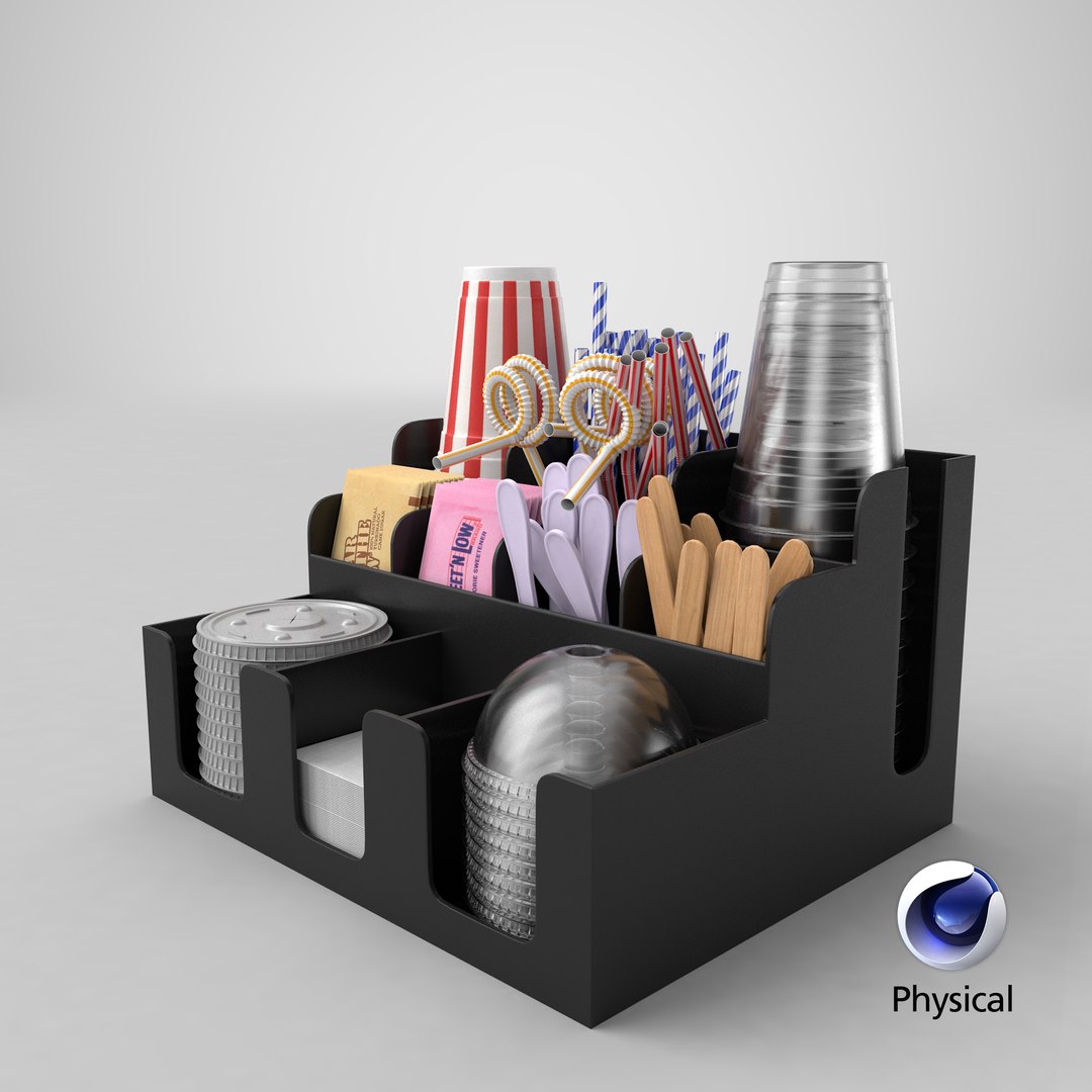 Detailed Cup Organizer 3D - TurboSquid 1950339
