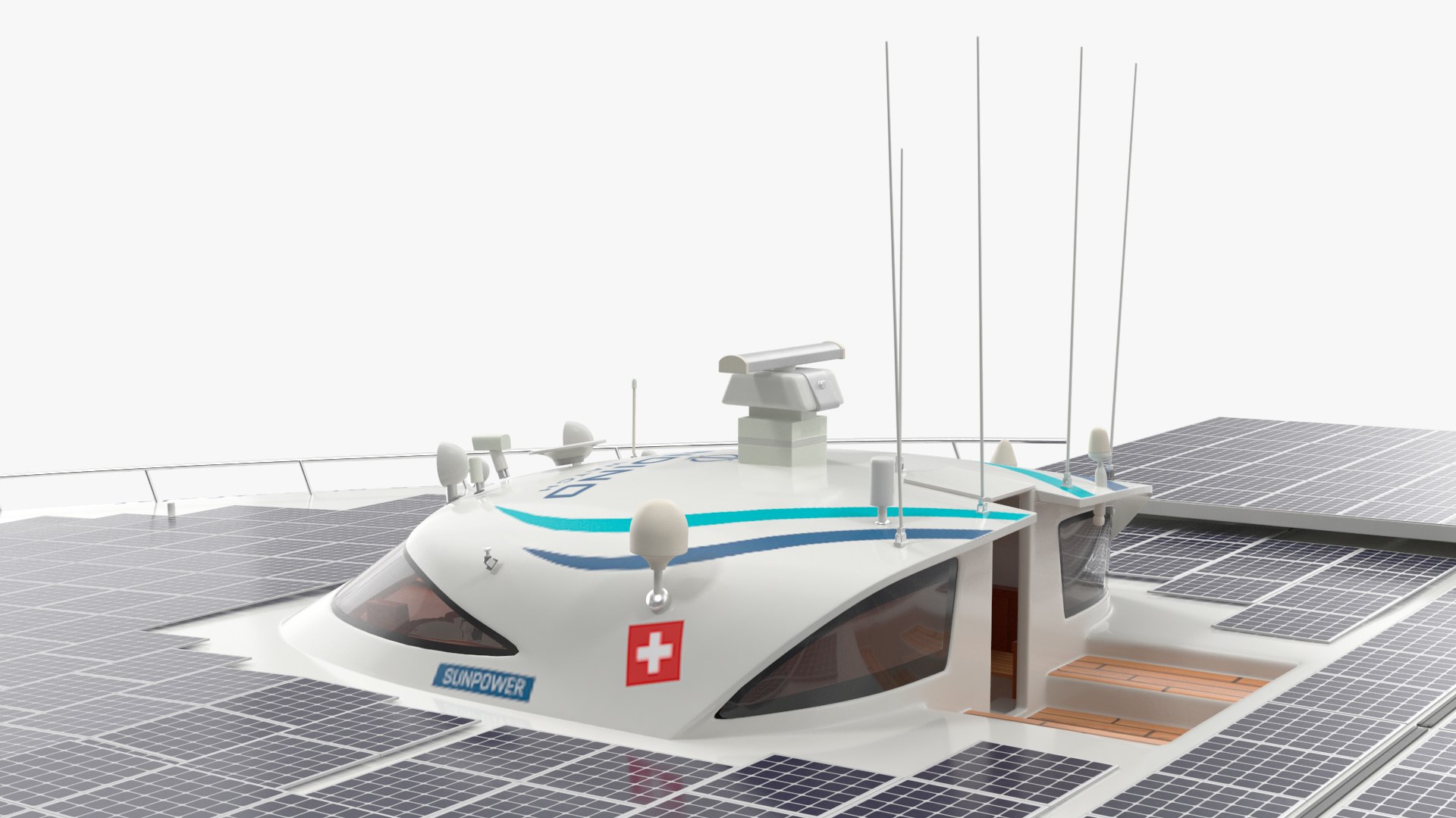 3D Electric Boat PlanetSolar Simple Interior - TurboSquid 2123563