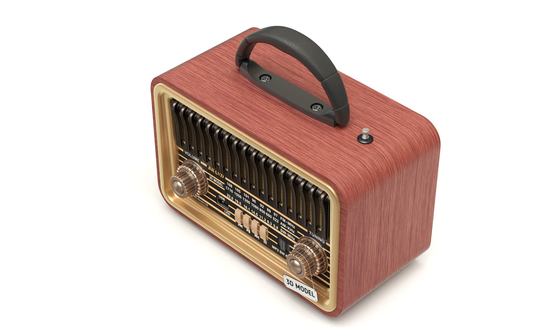 Retro Mini Radio 3D Model - TurboSquid 2160125