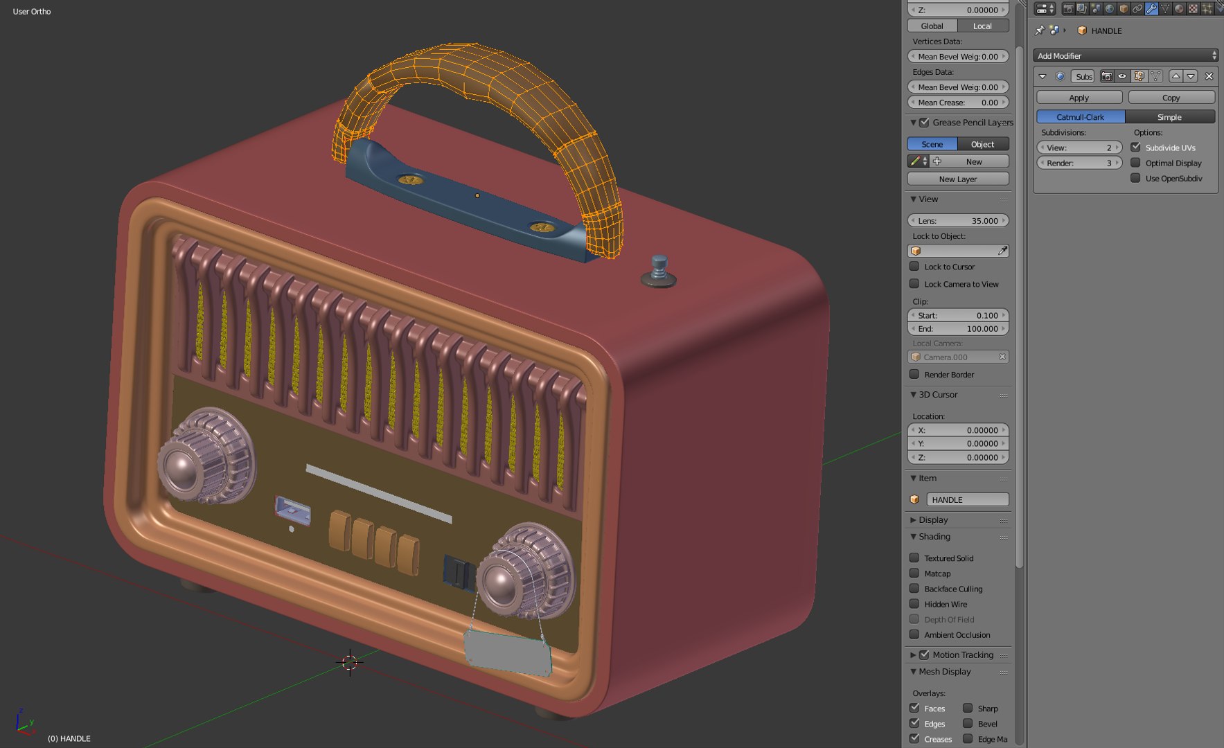 Retro Mini Radio 3D Model - TurboSquid 2160125