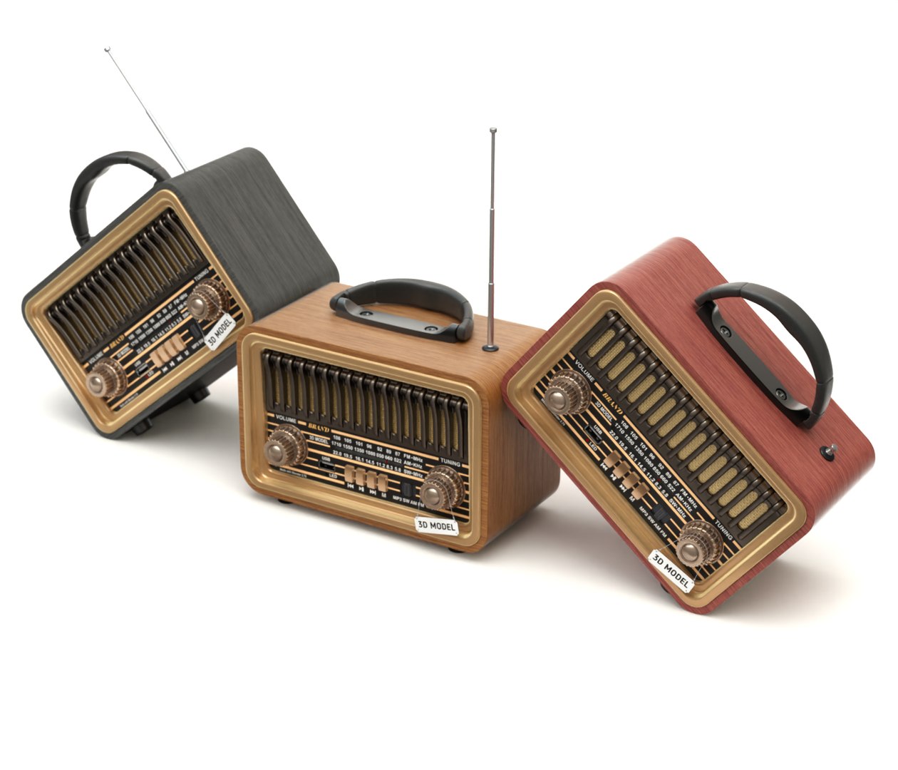 Retro Mini Radio 3D Model - TurboSquid 2160125