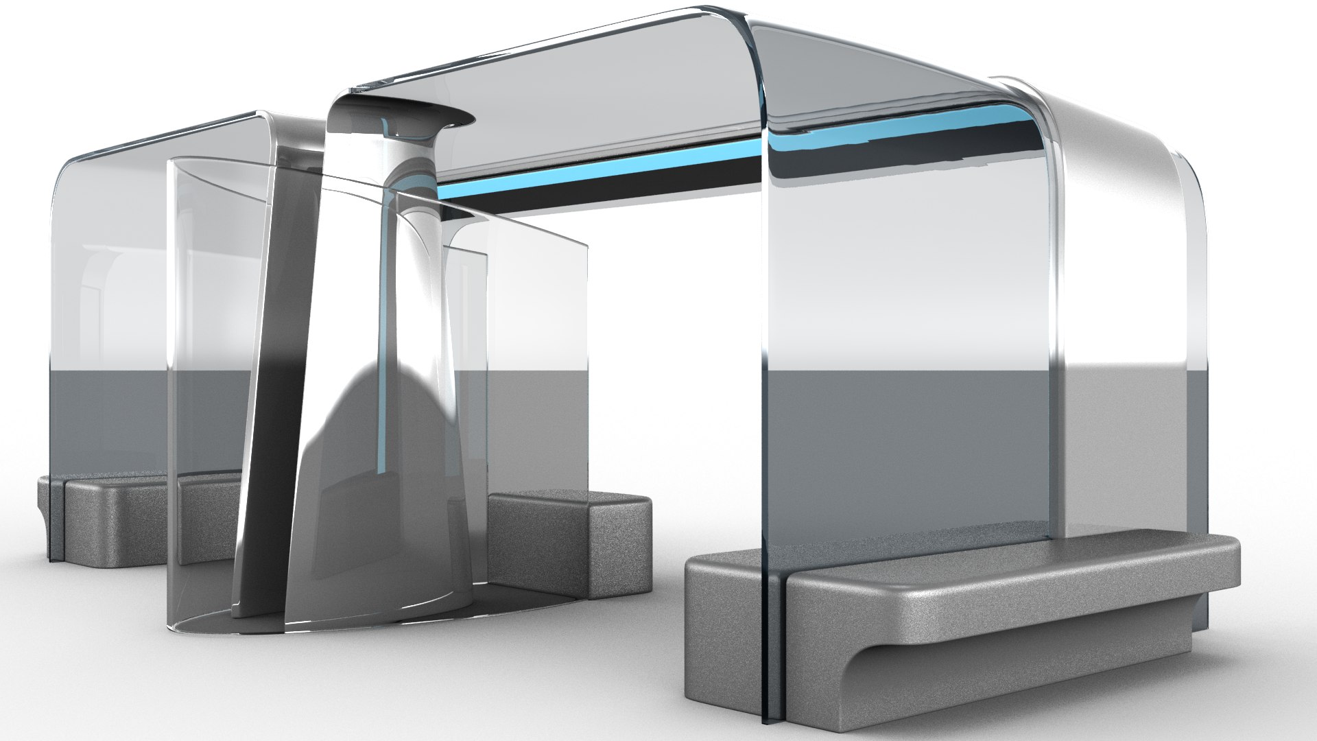 Modern Bus Stop 3D - TurboSquid 1905594