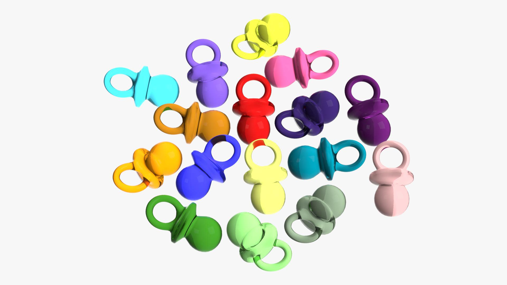 Decorative Mini Pacifiers 2 3D Model - TurboSquid 2186336
